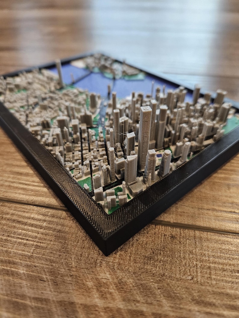 3D Printed Manhattan Topography – NYC Desk Model (7.5x5.5 Inches) - Etsy