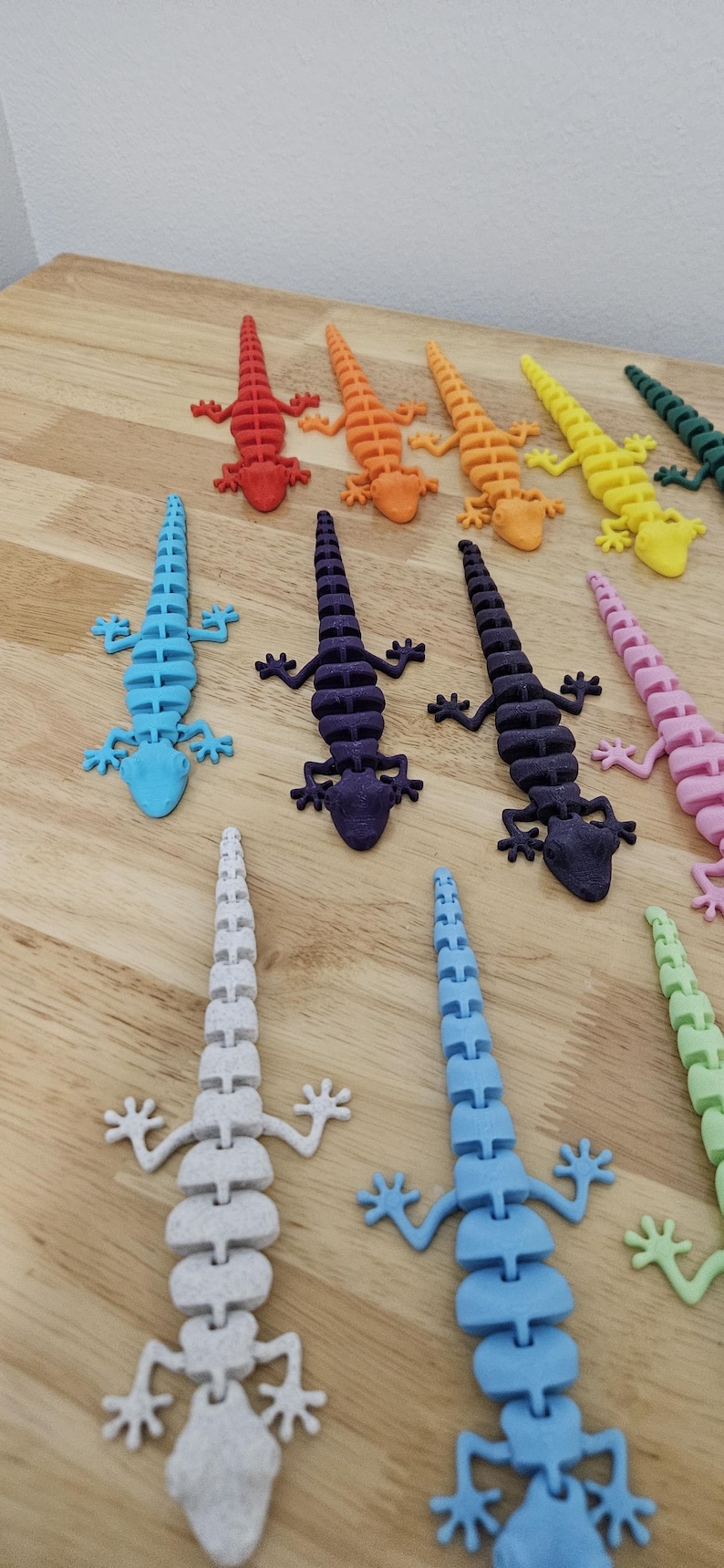 Flexi Lizard Keychain Size, 3D Printed Articulated Reptile, Bendable ...