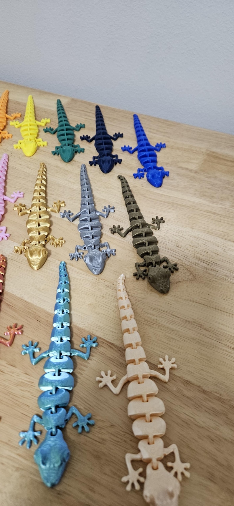 Flexi Lizard Keychain Size, 3D Printed Articulated Reptile, Bendable ...