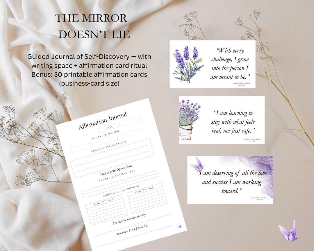 Printable Affirmation Cards & Guided Journal: Self-care Kit (PDF) - Etsy