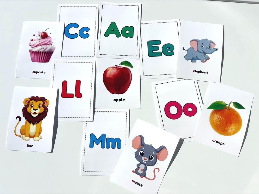 Printable Alphabet Flashcards, 52 A-Z Letters for Toddlers With ...