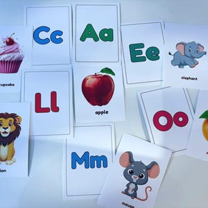 Printable Alphabet Flashcards, 52 A-Z Letters for Toddlers With ...