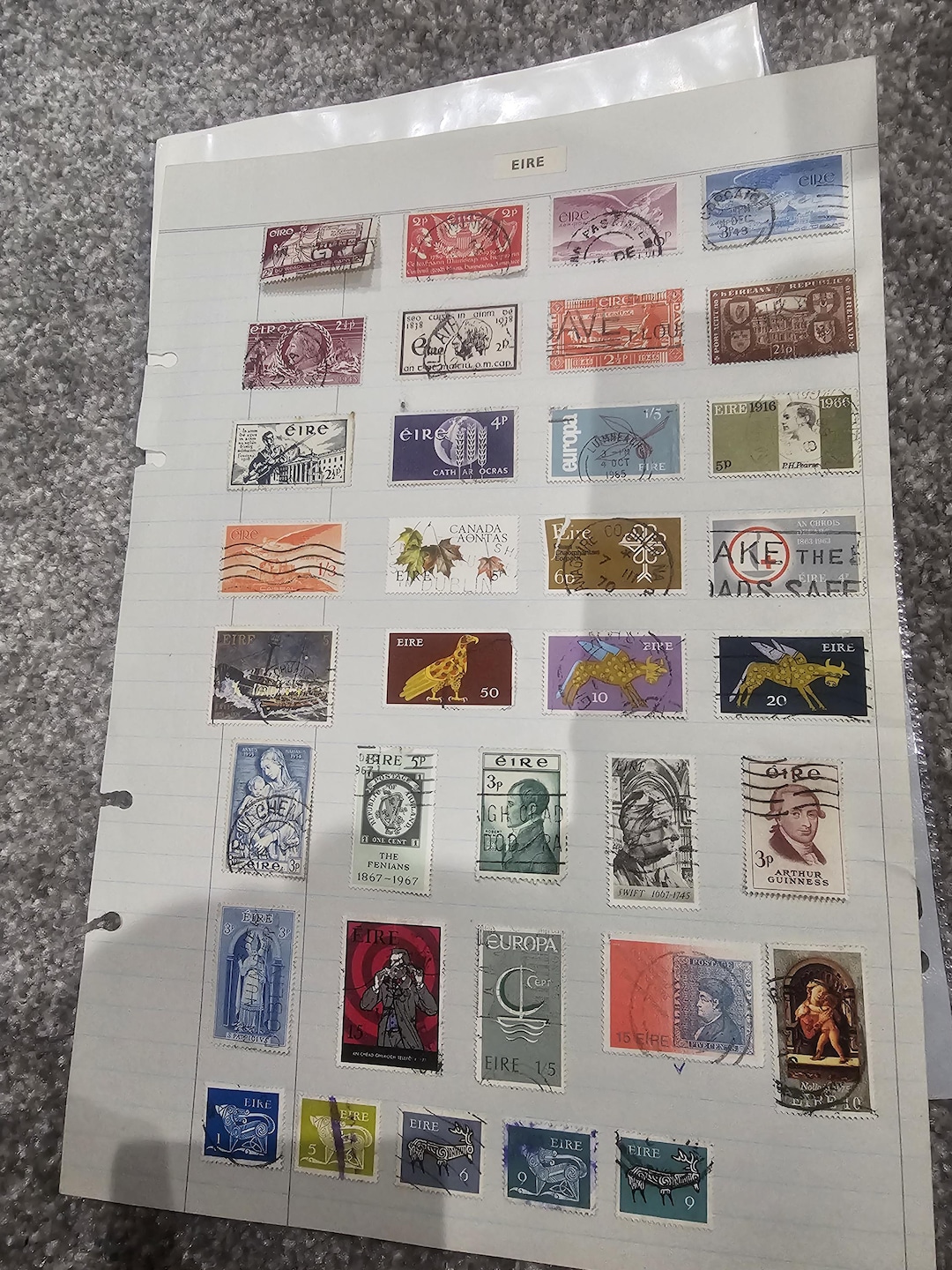 Vintage Irish & Turkish Postage Stamp Collection – 60+ Stamps, Rare ...