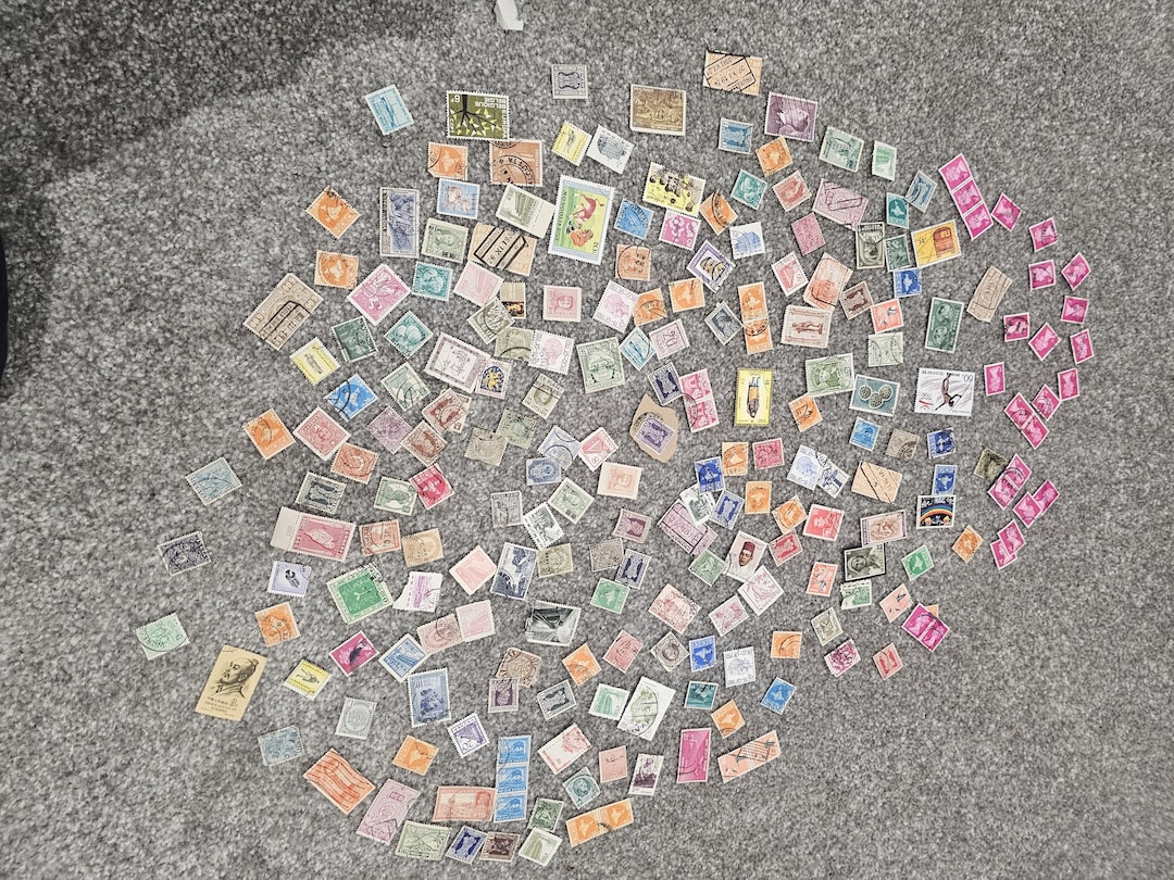 Vintage World Postage Stamp Lot – Over 200 Stamps – Mixed Countries ...