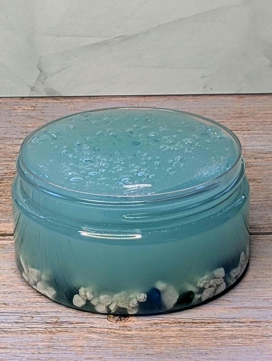 Calm Safe Place: Ocean Breeze Scented Coated Clear Slime With Glass ...