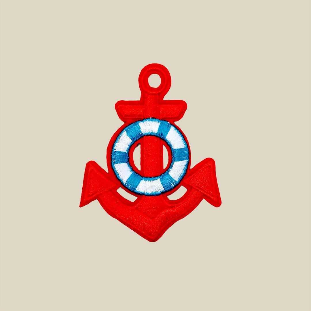 Embroidered Anchor Patch: Iron on Sew on Nautical Badge - Etsy