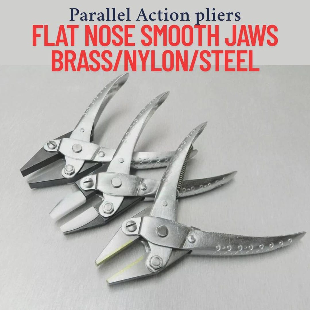 Parallel Action Pliers 140mm - Flat Nose Smooth Jaws Brass/nylon/steel ...