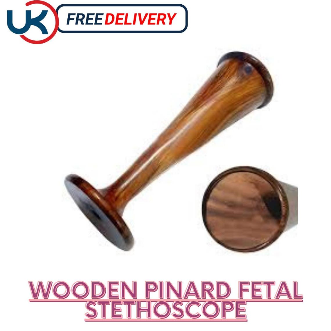 Wooden Pinard Stethoscope | Beech Wood | Midwife Fetal Heart Monitor ...