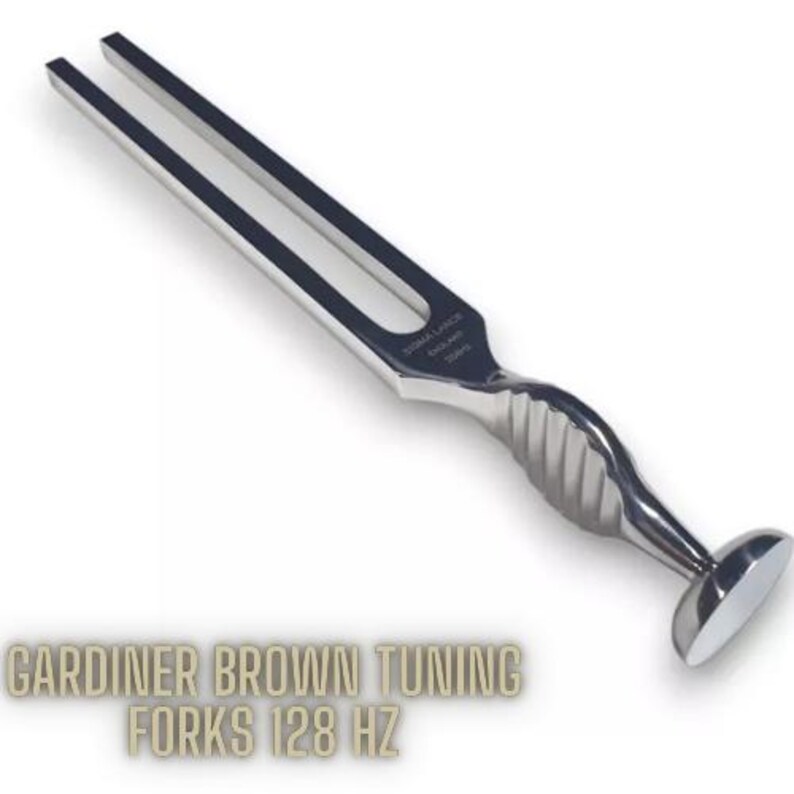 Medical Gardiner Brown Tuning Fork 128HZ Brushed Steel Healing Rinnes ...