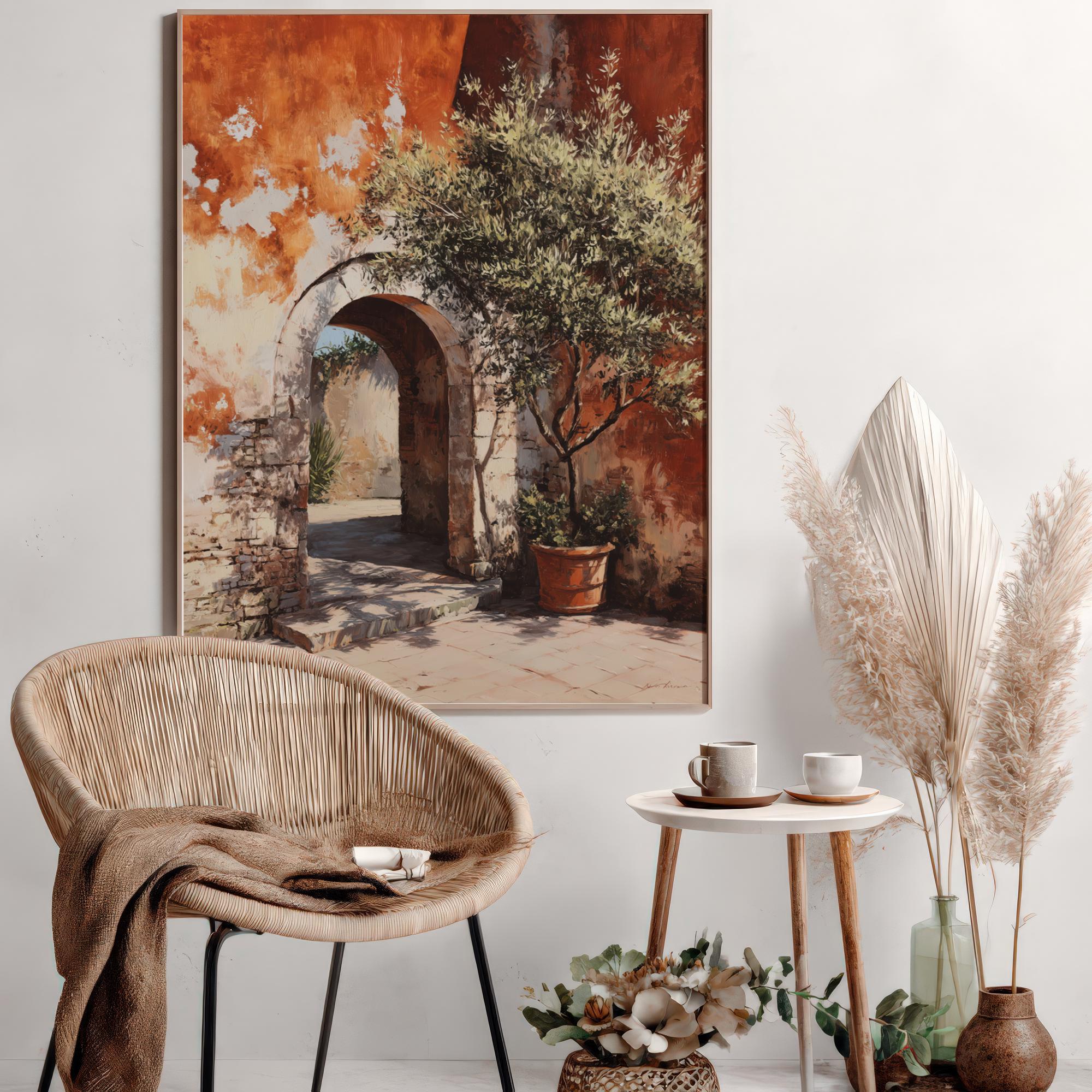 Tuscan Archway Print: Rustic Italian Landscape Art (digital Download ...