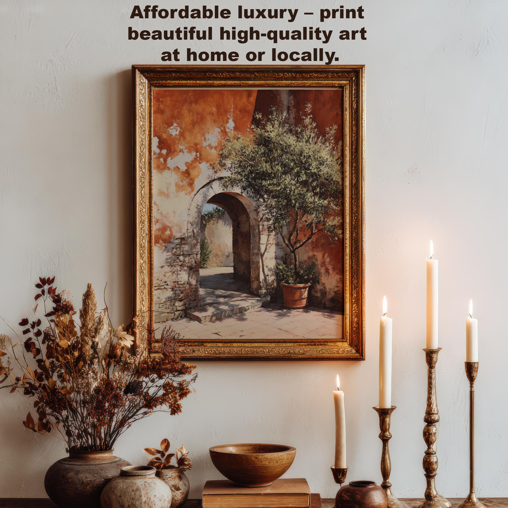 Tuscan Archway Print: Rustic Italian Landscape Art (digital Download ...