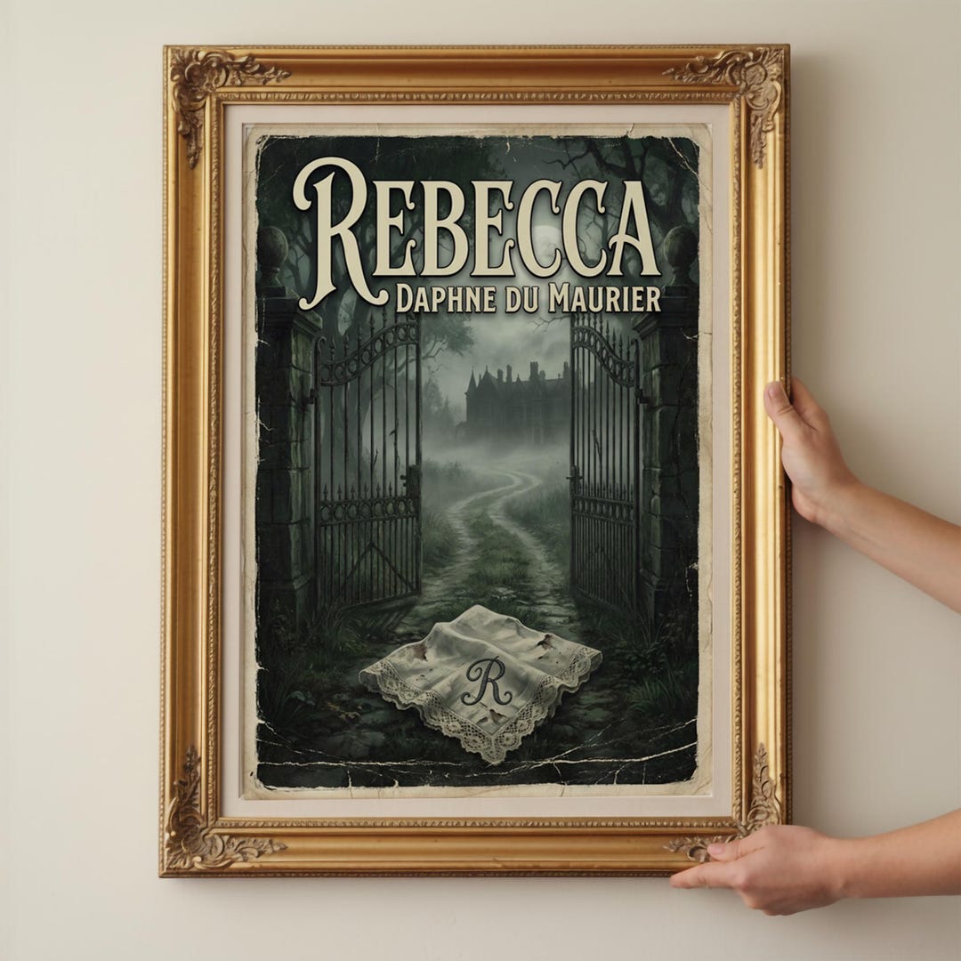 Rebecca Book Cover Art, Gothic Manderley Print, Dark Academia Poster ...