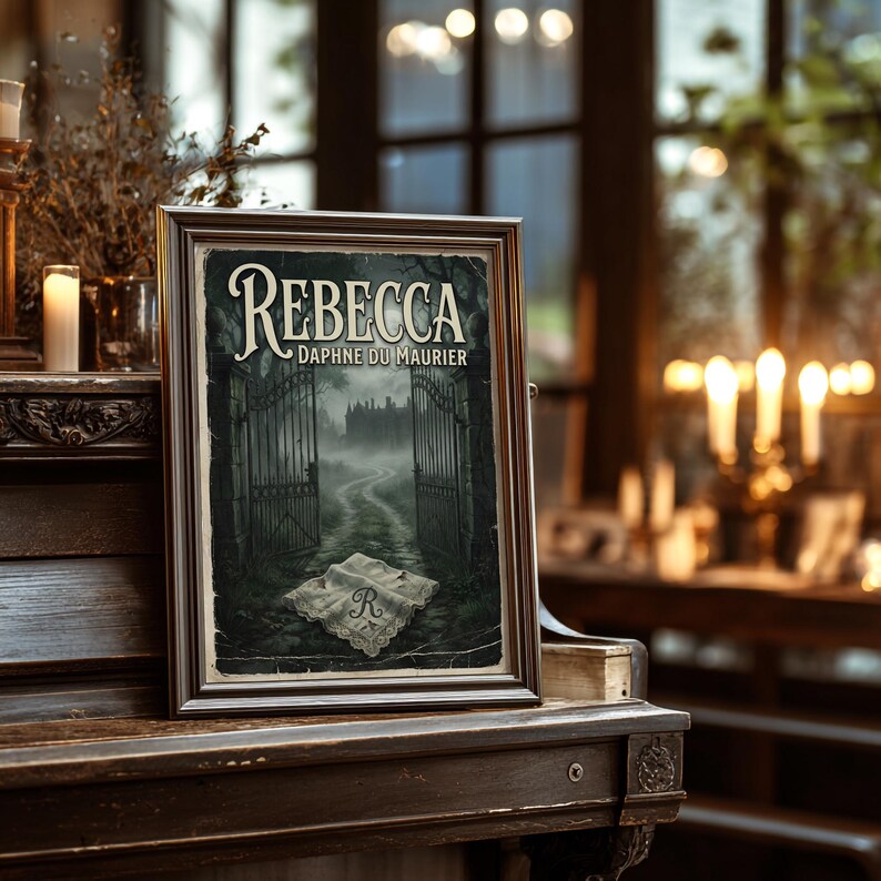 Rebecca Book Cover Art, Gothic Manderley Print, Dark Academia Poster ...