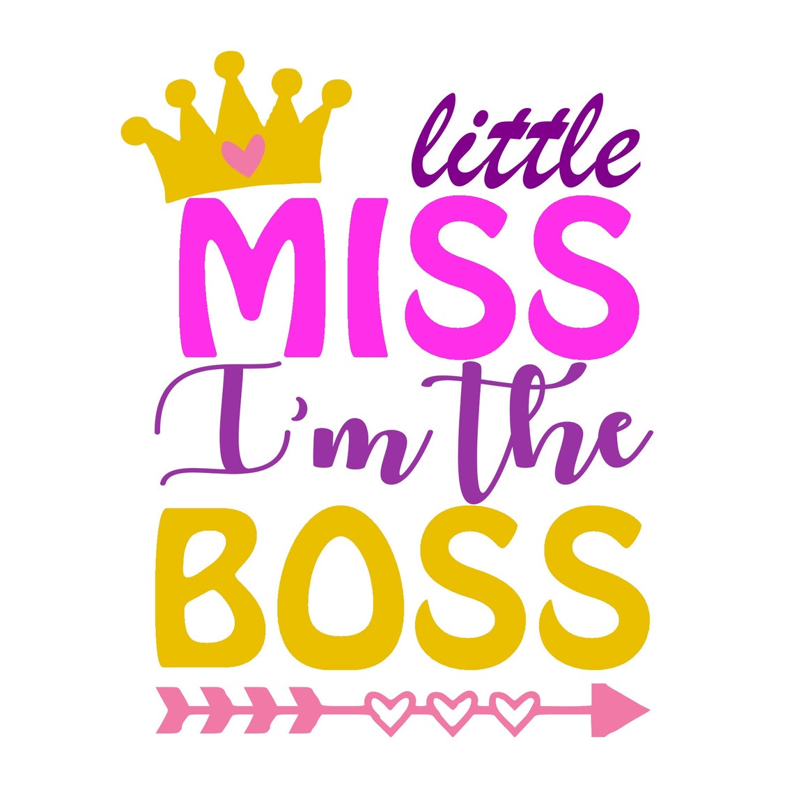 Little Miss I'm the Boss Design SVG PNG JPG Eps - Etsy