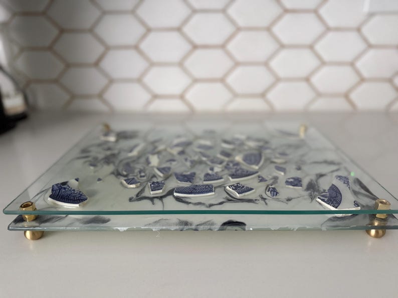 Custom Challah Board With Broken Plate or Chuppah Glass | Tempered ...