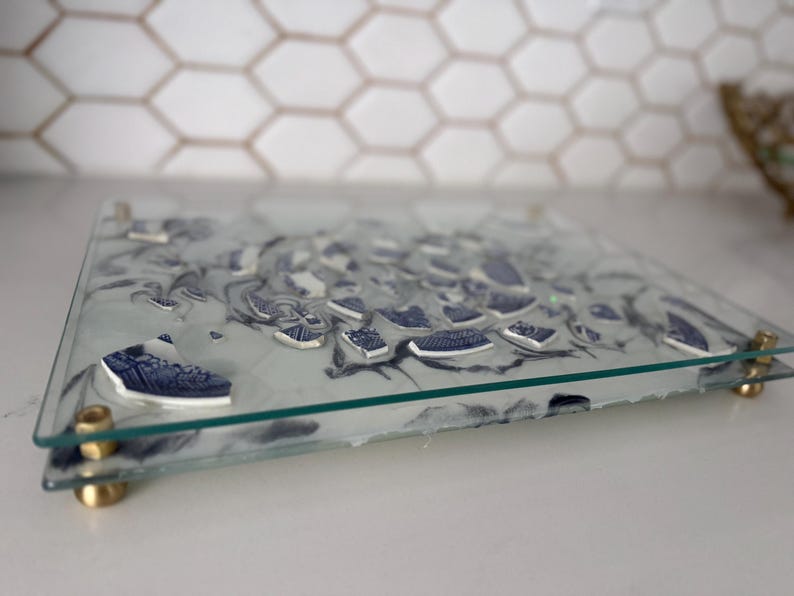 Custom Challah Board With Broken Plate or Chuppah Glass | Tempered ...