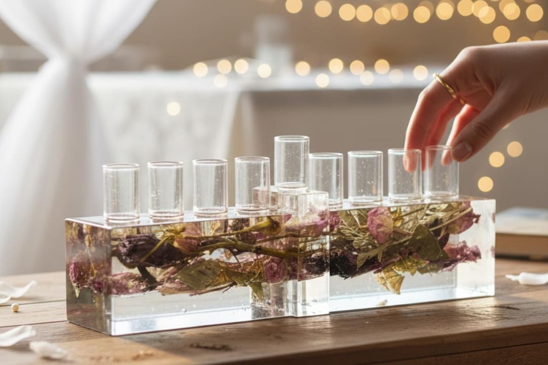 Custom Resin Menorah • Flower Preservation & Wedding Glass Keepsake ...
