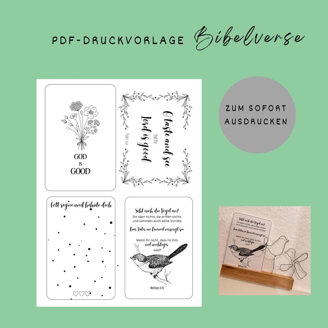 Bible Verse Mix 3 - Printable PDF File, Including Commercial License - Etsy