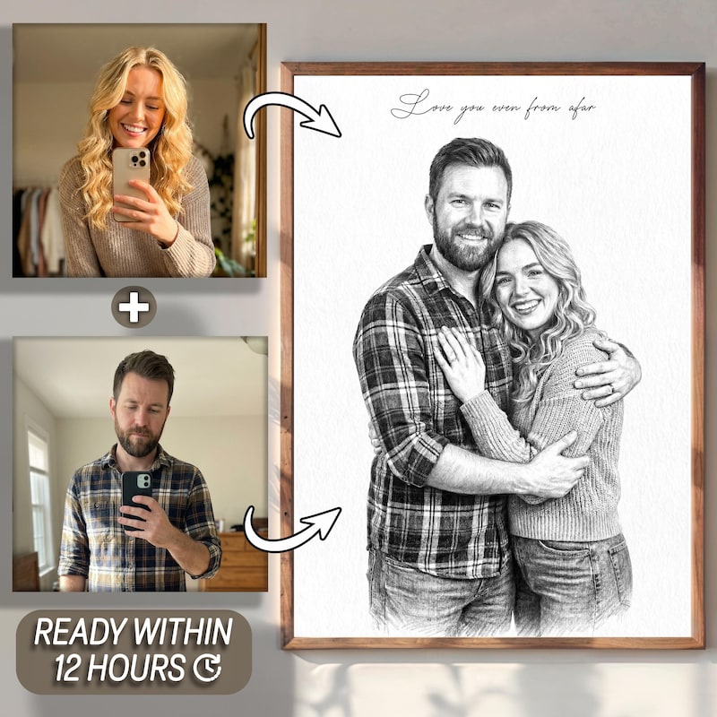 Sketched Photo Merged - Etsy