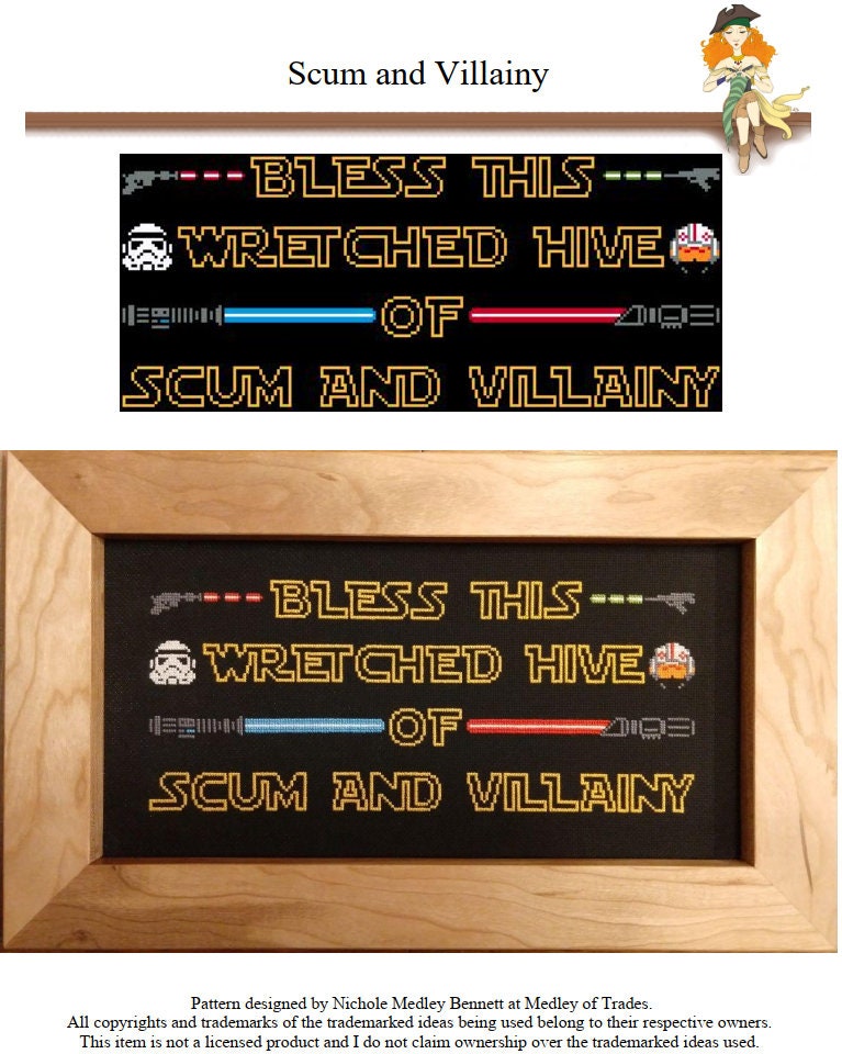 Scum and Villainy PDF Cross Stitch Pattern - Etsy