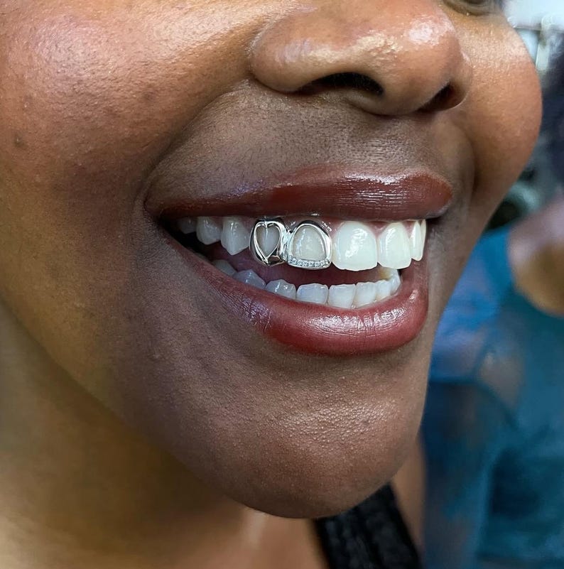 Heart Open Face Window Iced Out Diamond Tip Cap– Custom Made Gold ...