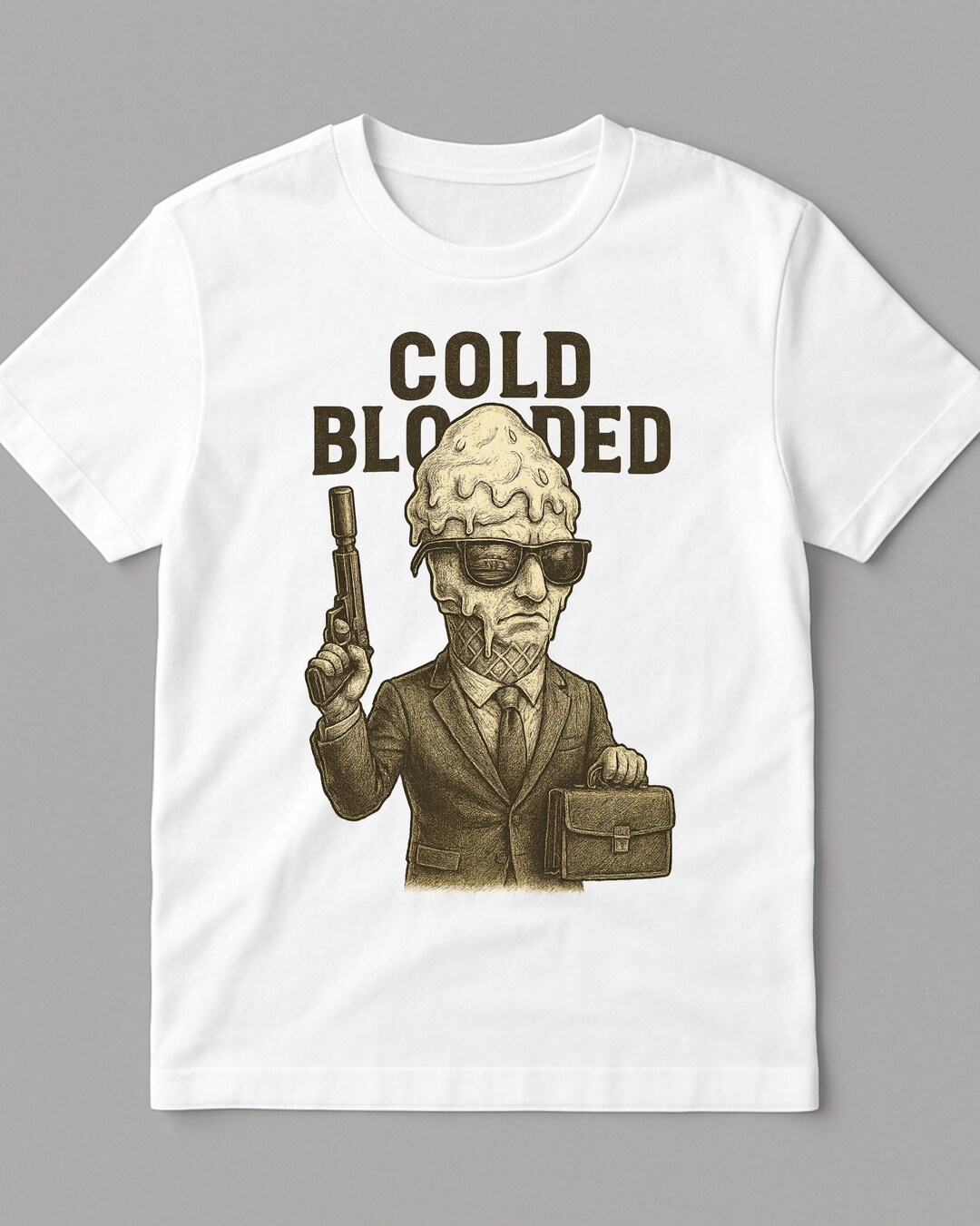 Cold Blooded Ice Cream Head Art – Dark Humor Digital Download ...