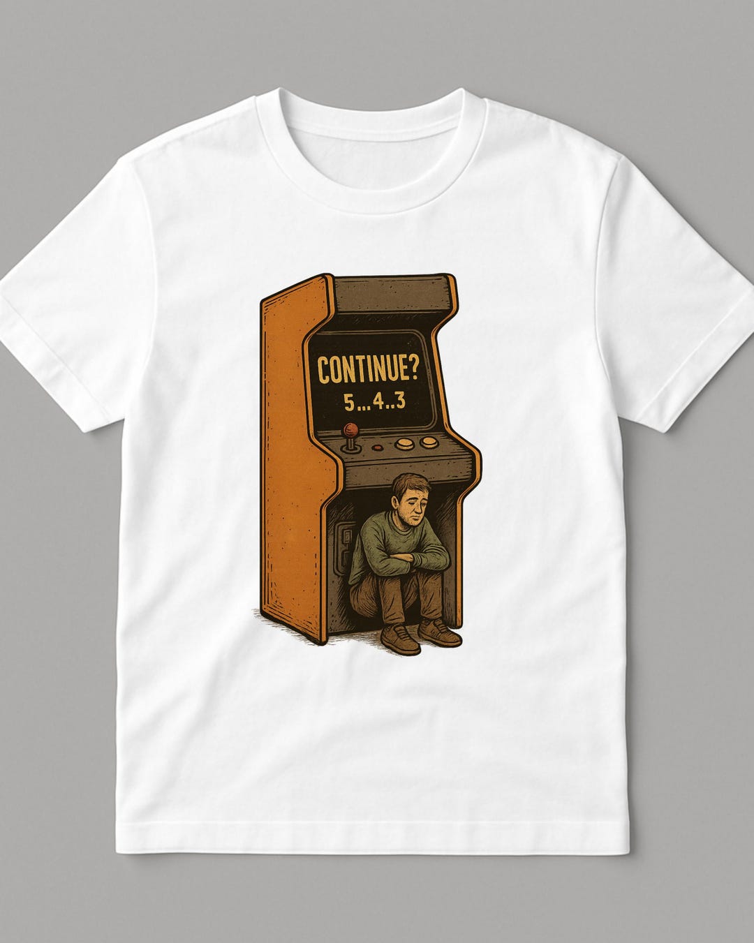 Retro Arcade Sad Gamer Art – Continue Countdown Clipart – Mental Health ...