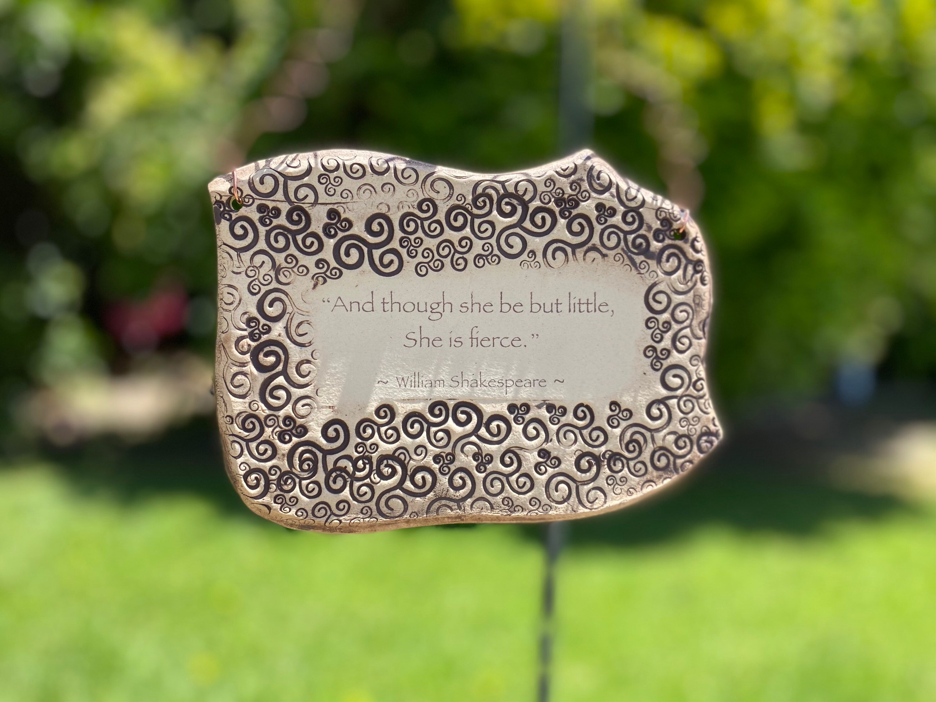 William Shakespeare Inspirational Quote Handmade Ceramic Plaque - Etsy