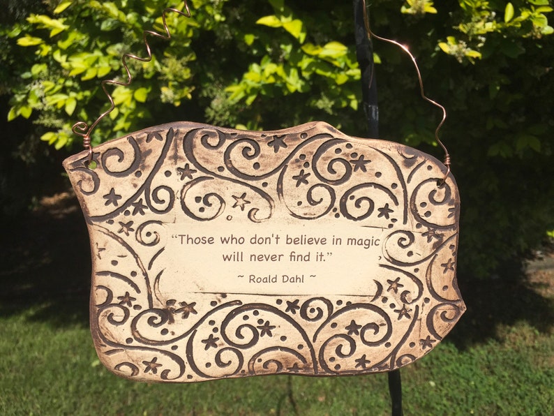 Handmade Roald Dahl Inspirational Quote Ceramic Plaque - Etsy