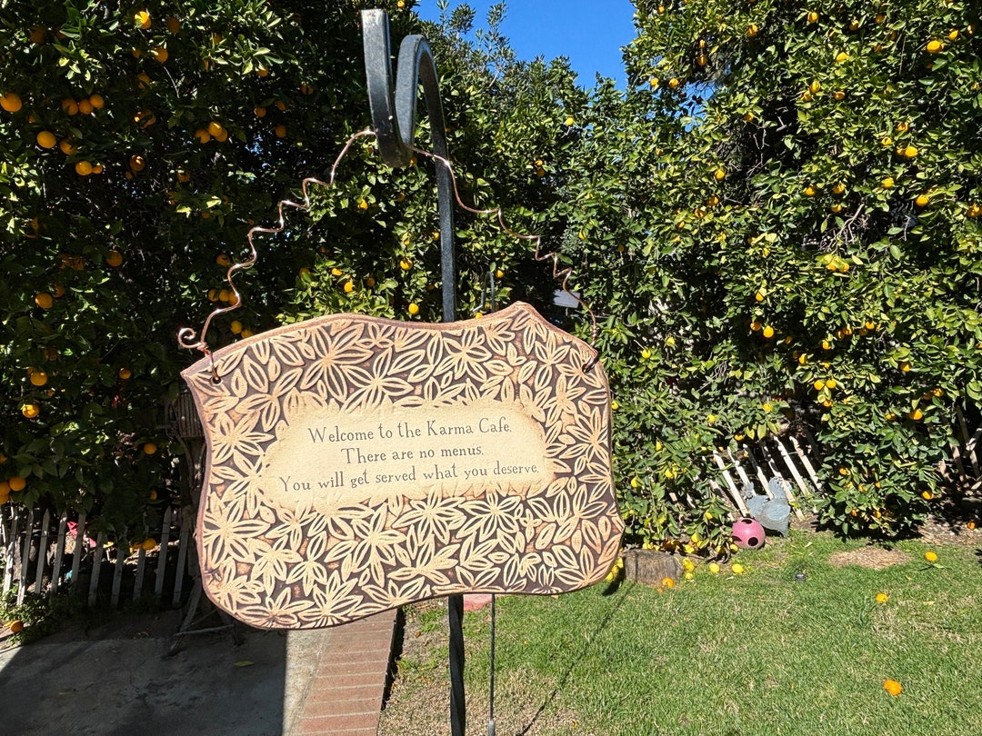 Handmade Karma Cafe Ceramic Plaque - Etsy