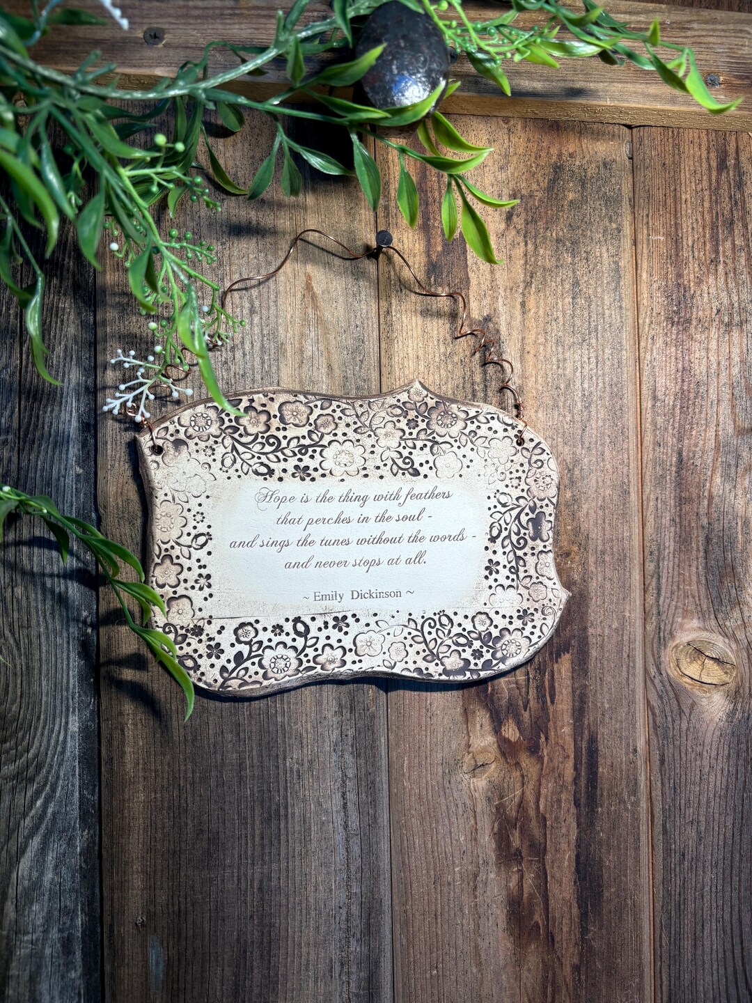 Inspirational Emily Dickinson Quote Ceramic Plaque - Etsy