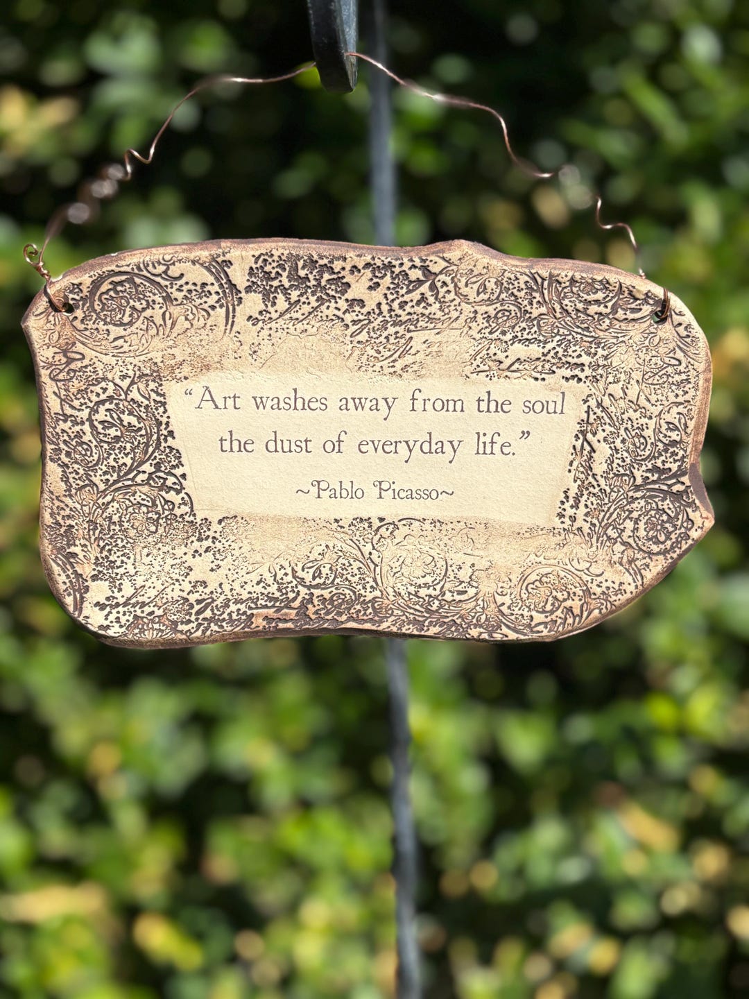 Inspirational Pablo Picasso Art Quote Ceramic Plaque - Etsy