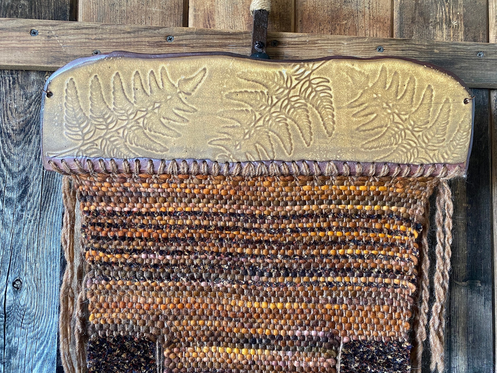 Autumn Leaves and Orange Trees Hand Woven Fiber Art Wall Hanging - Etsy