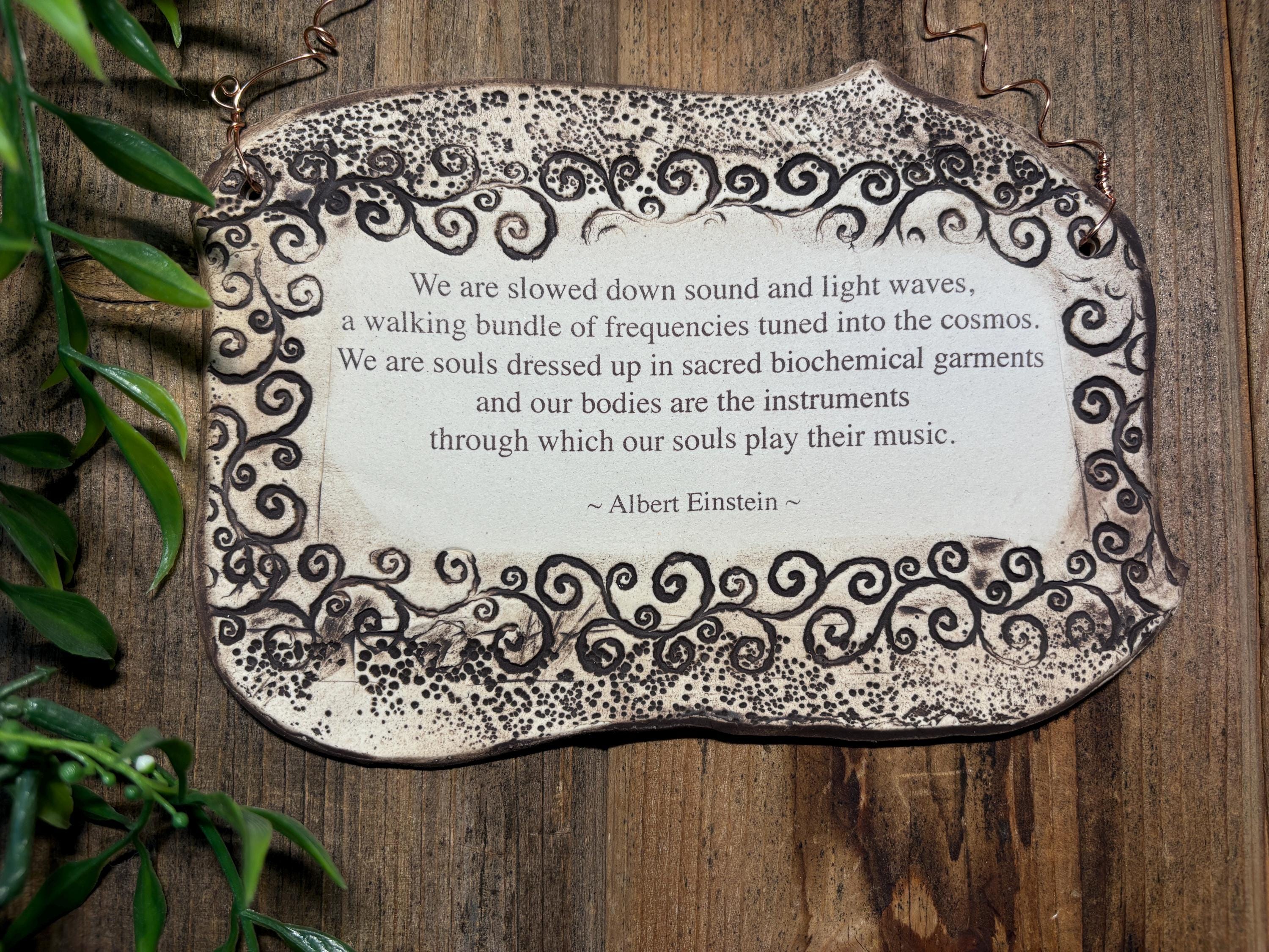Albert Einstein Inspirational Quote Ceramic Plaque - Etsy