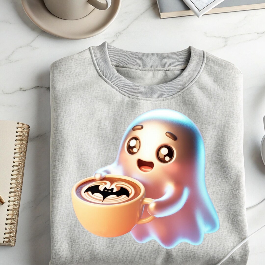 Ghost Coffee PNG, Halloween Barista Art (digital Download) - Etsy