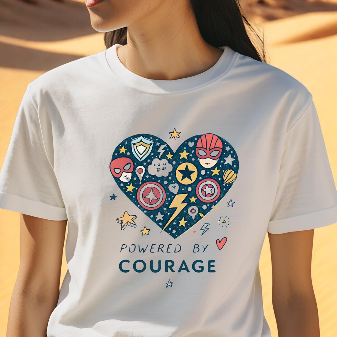 Heart Superhero Icon PNG: Courage Shirt File (digital Download) - Etsy