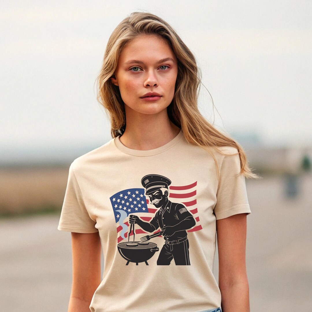 Grill Sergeant BBQ 4th of July Shirt - Funny Patriotic Cookout Tee ...
