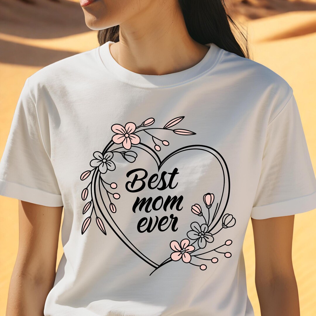 Mom Ever Floral Heart PNG - Mother's Day Design (digital Download) - Etsy