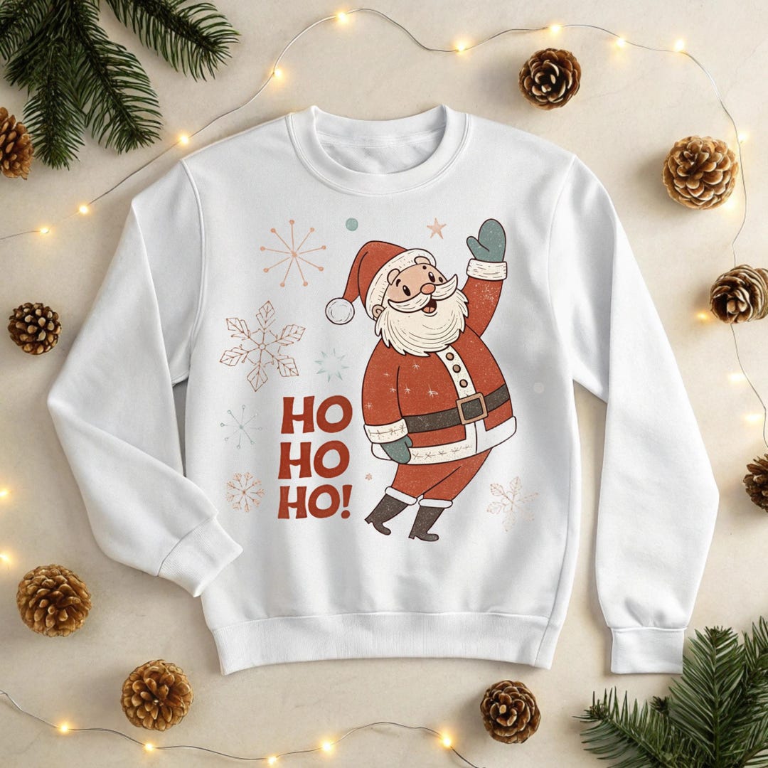 Retro Santa PNG, Groovy Christmas Clipart (digital Download) - Etsy