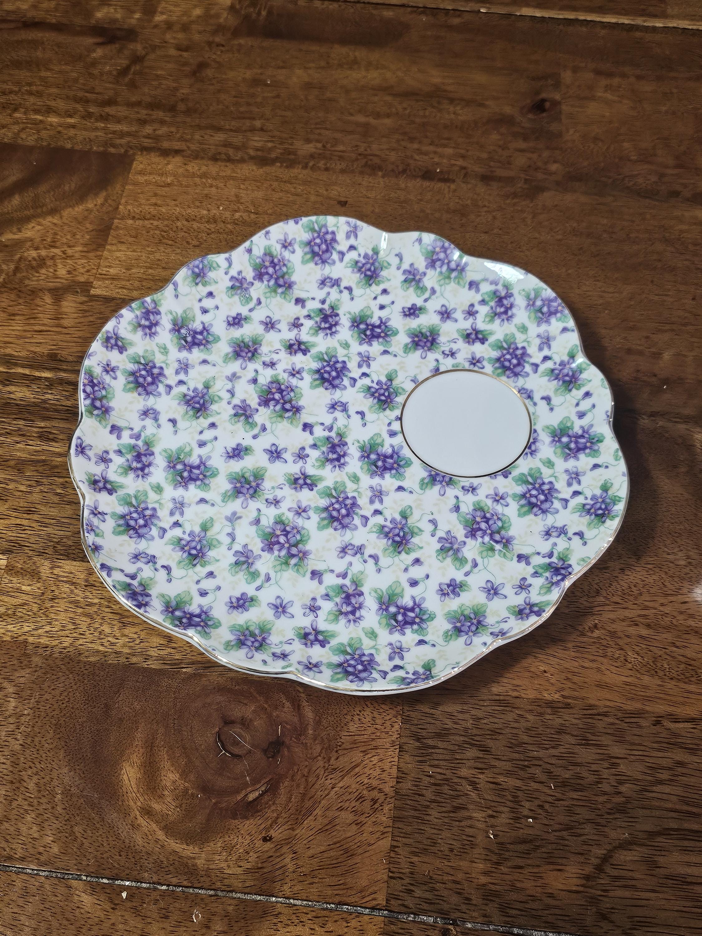 Vintage Yada China Tea Cup & Snack Plate, Violet Floral, Japanese, Gift ...