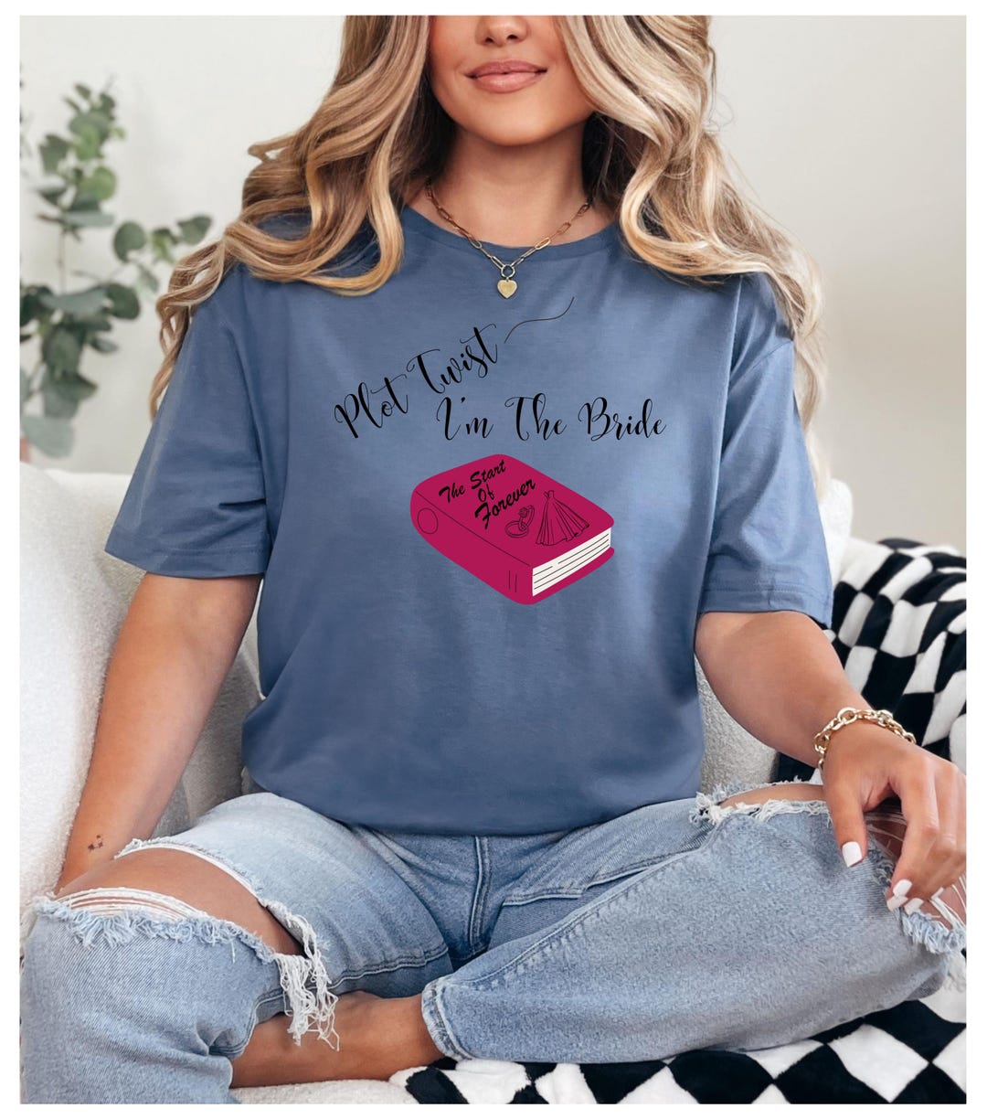 Plot Twist I'm the Bride Unisex Softstyle T-shirt, Bride Book Lover T ...