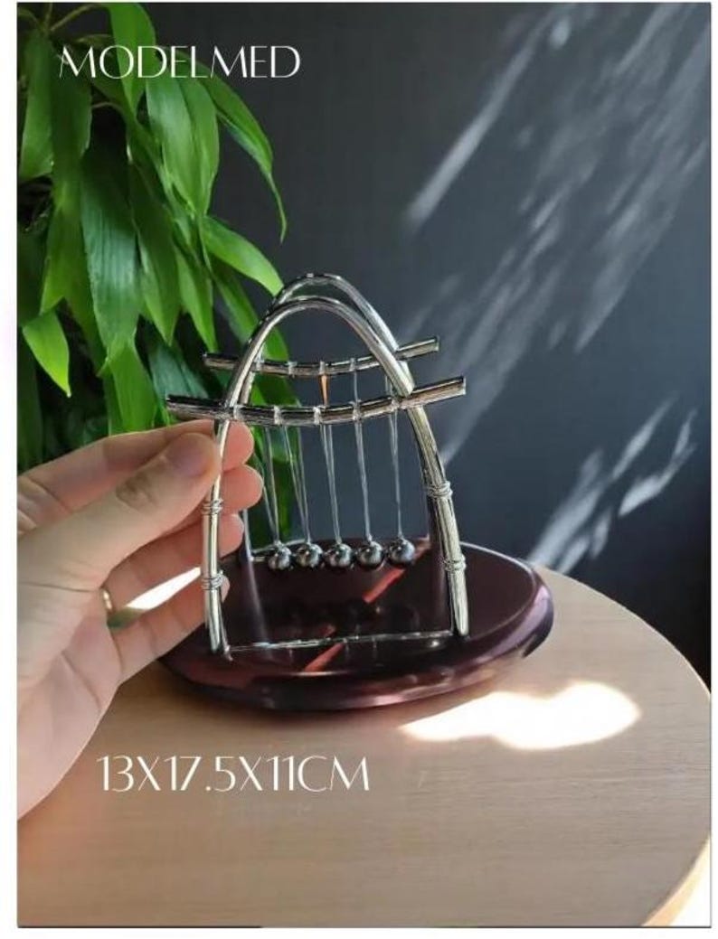 Handmade Newton's Cradle Balance Balls—unique Luxury Kinetic Desk Toy ...