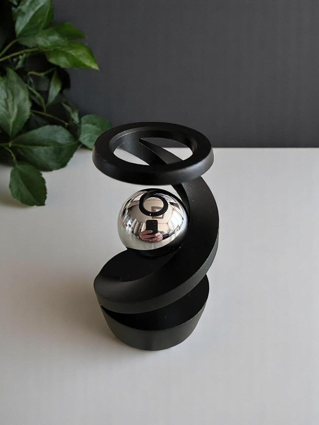 Handmade Kinetic Spinning Desk Sculpture – Gravity-defying Metal Fidget ...