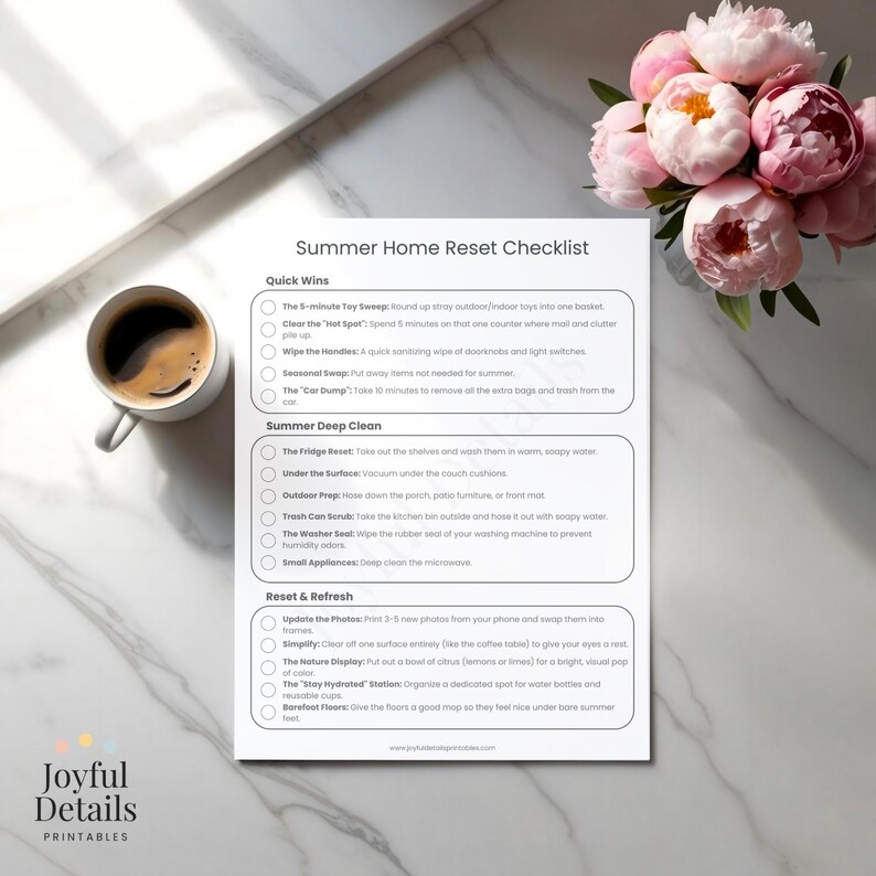 Seasonal Cleaning Checklists Printable | Gentle Home Reset for Tired ...