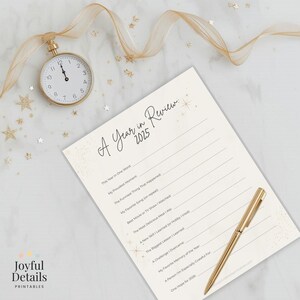 New Year’s Eve Year in Review Printable 2025 Reflection & Goal Setting ...
