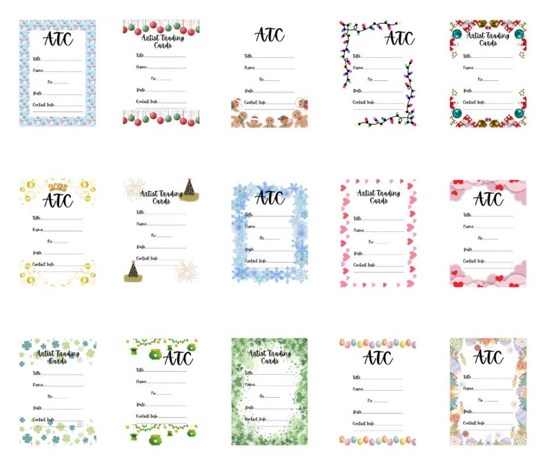 ATC Backs Series 2 - Etsy