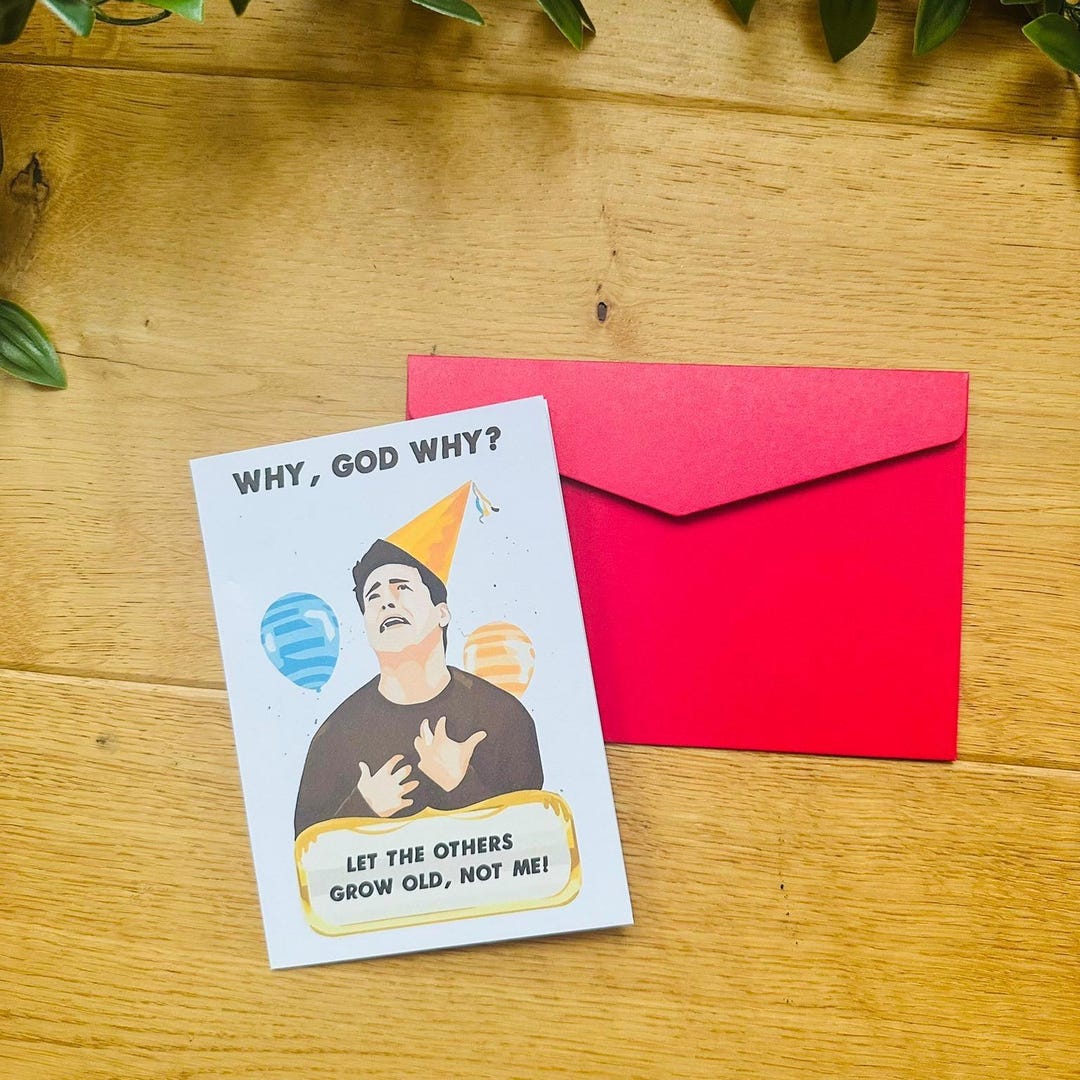 Funny Birthday Card "why, God Why?" – Funny Birthday Card With Red ...