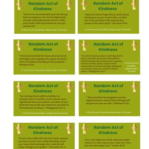 Random Act of Kindness Card – Christian Printable With Bible Verse ...
