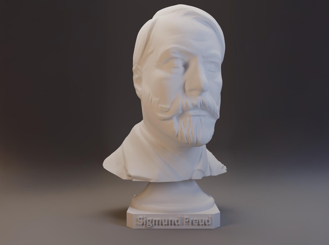 Sigmund Freud Bust – 3D Printed Statue – Psychology Decoration Figure ...