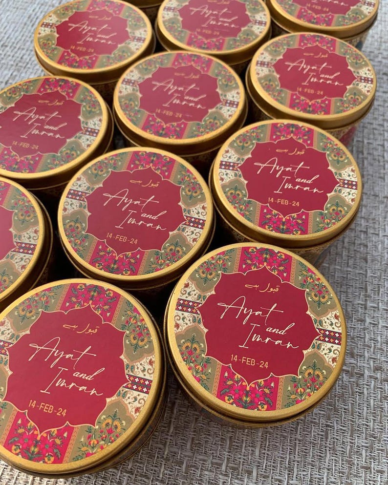 Personalized Wedding Favor Tin, Floral Decorative Tin - Etsy